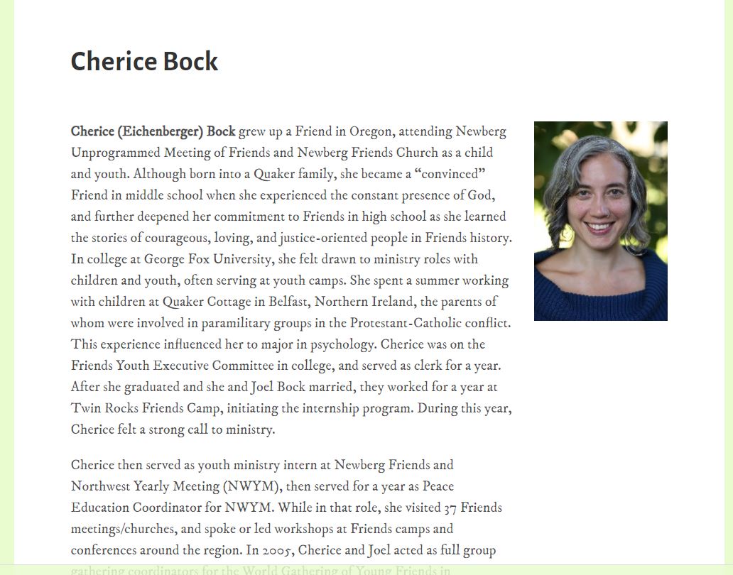 George Fox University Professors Cherice Bock and Melanie Springer Mock ...