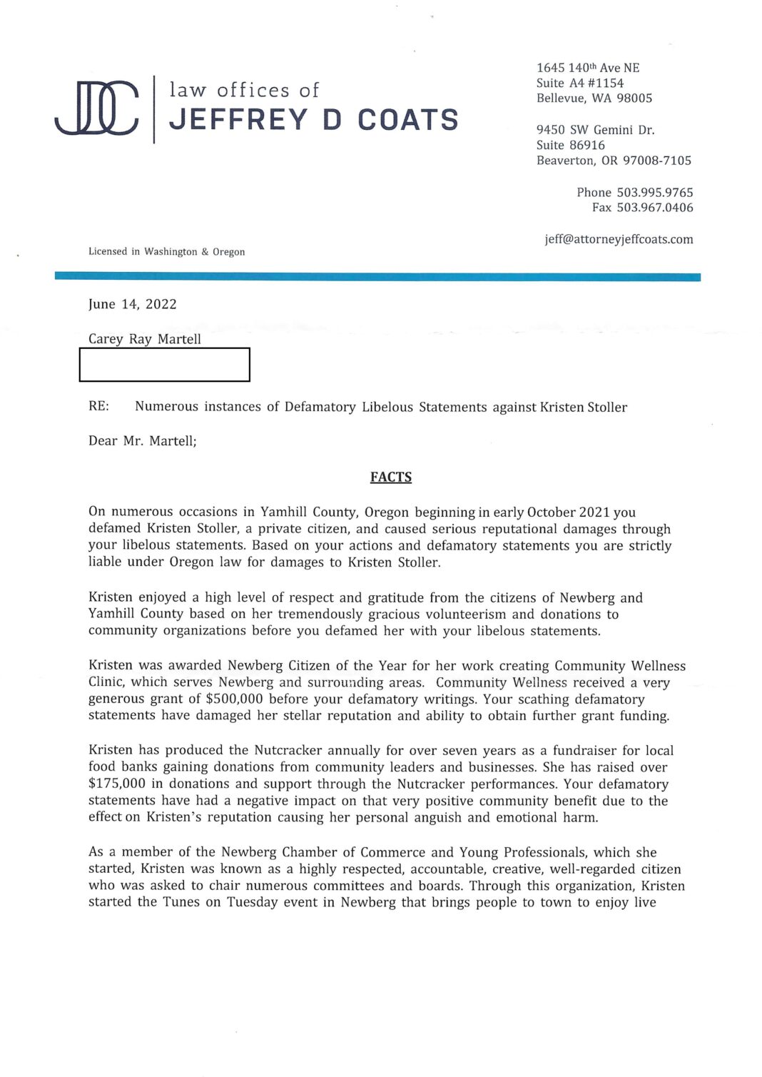 Kristen Stoller's Attorney Attempted to Intimidate Me At Work ...