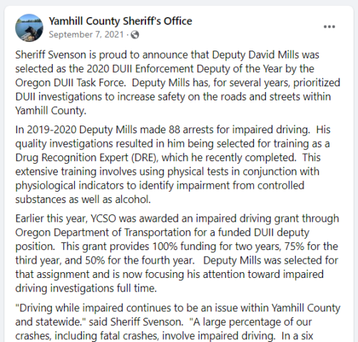 Yamhill County Sheriff Deputy Criminally Charged For Creating OnlyFans ...